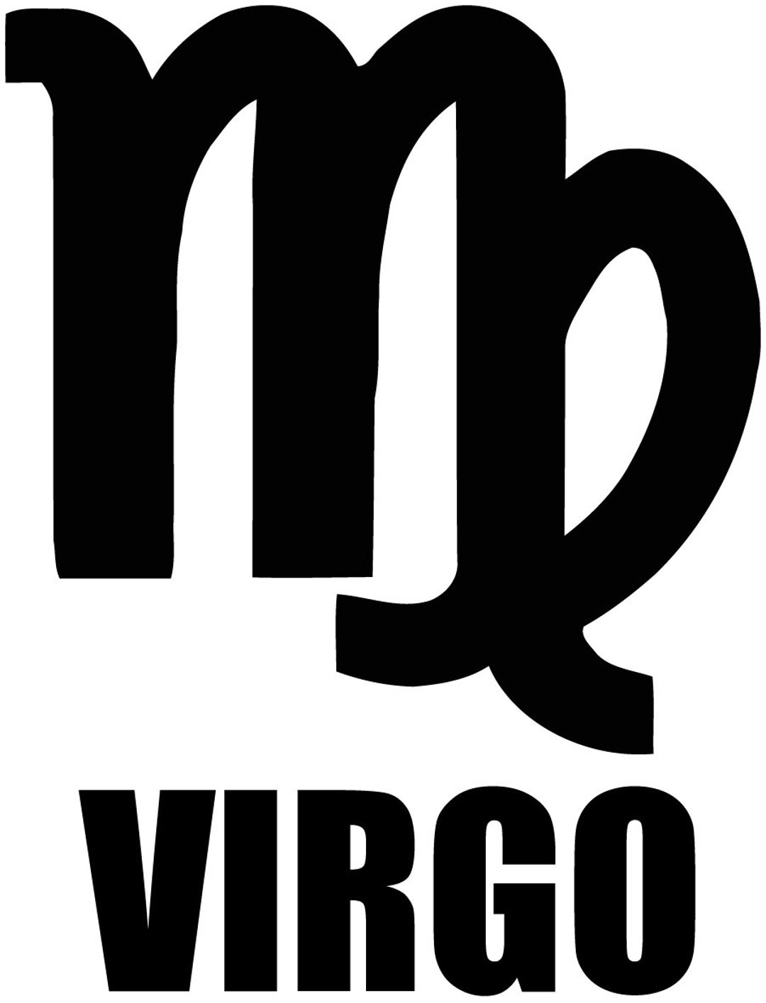 Zodiac Symbol Virgo Vinyl Decal Sticker - Etsy