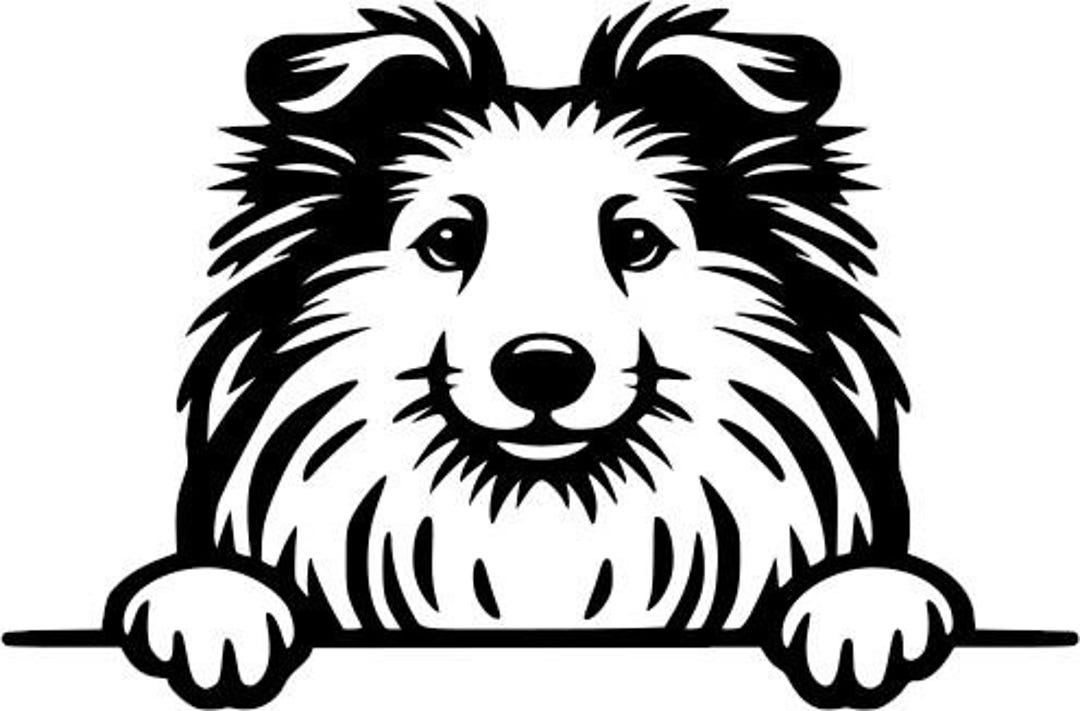 Sheltie Personalized Peeking Vinyl Decal Sticker - Etsy