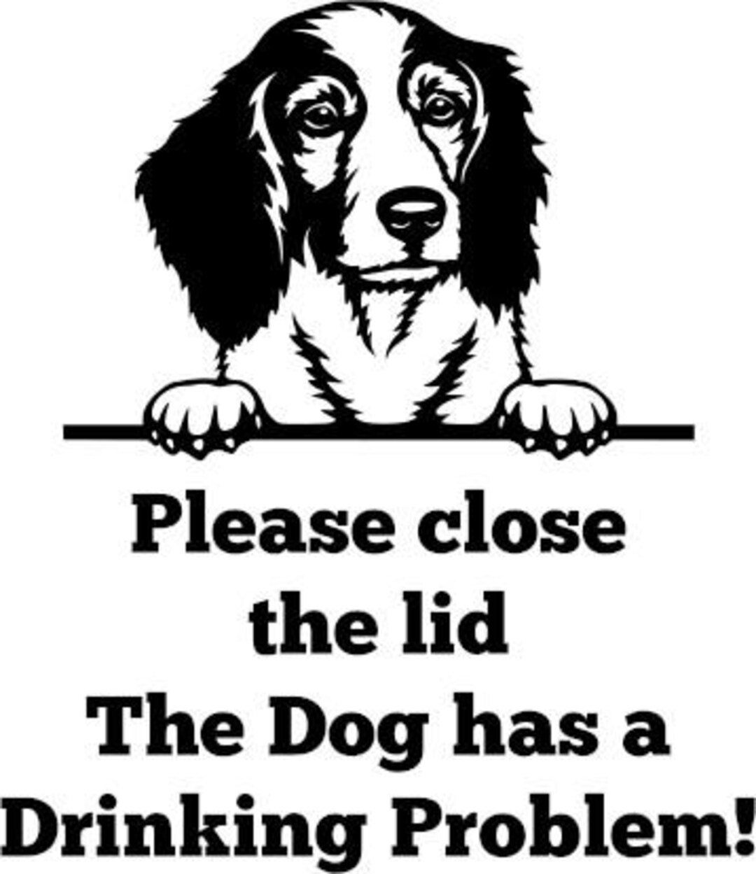 English Springer Spaniel Toilet Vinyl Decal Sticker - Etsy