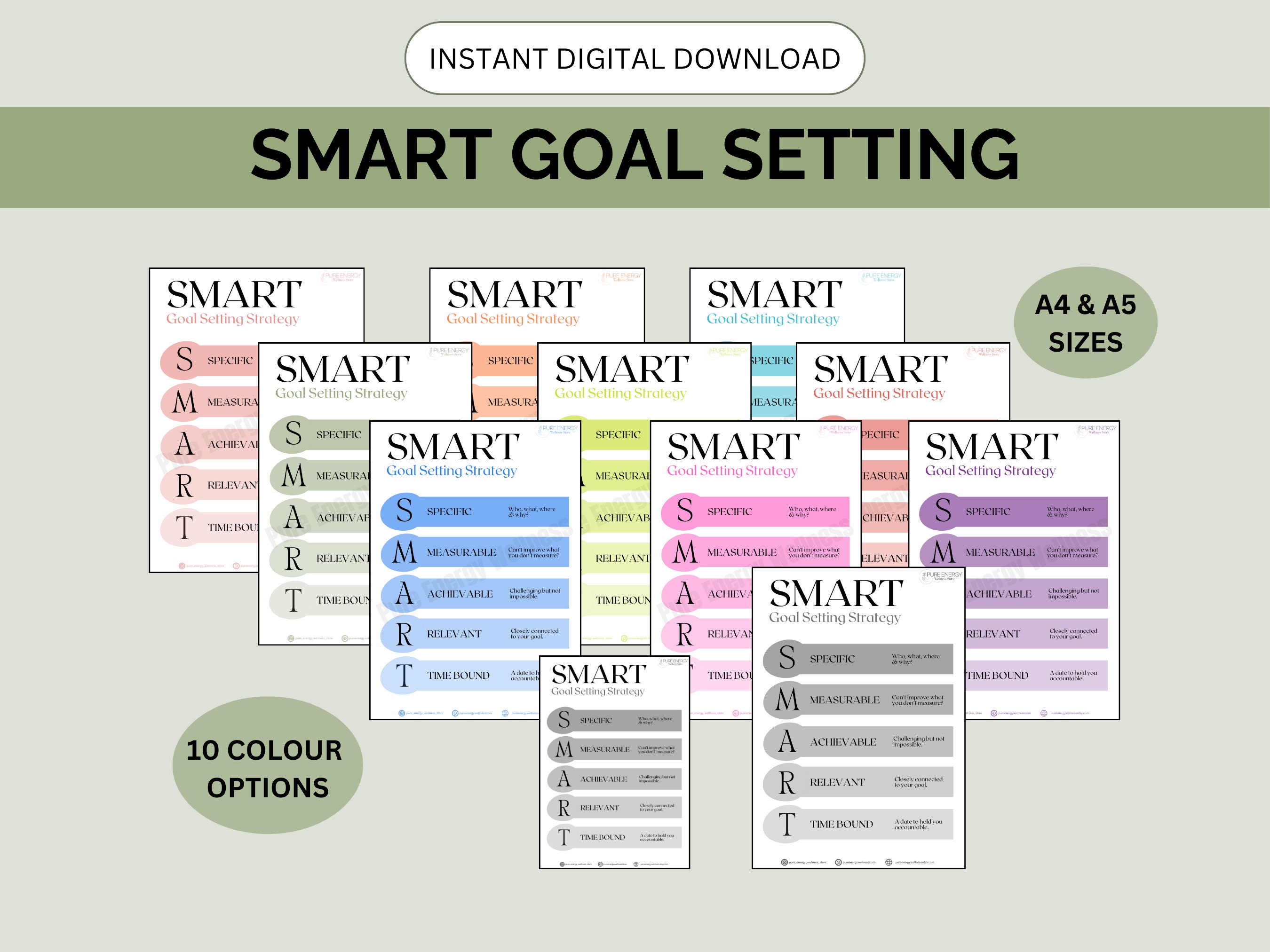 SMART Goal Setting SMART Goal Planner SMART Goal Tracker Smart Goal ...