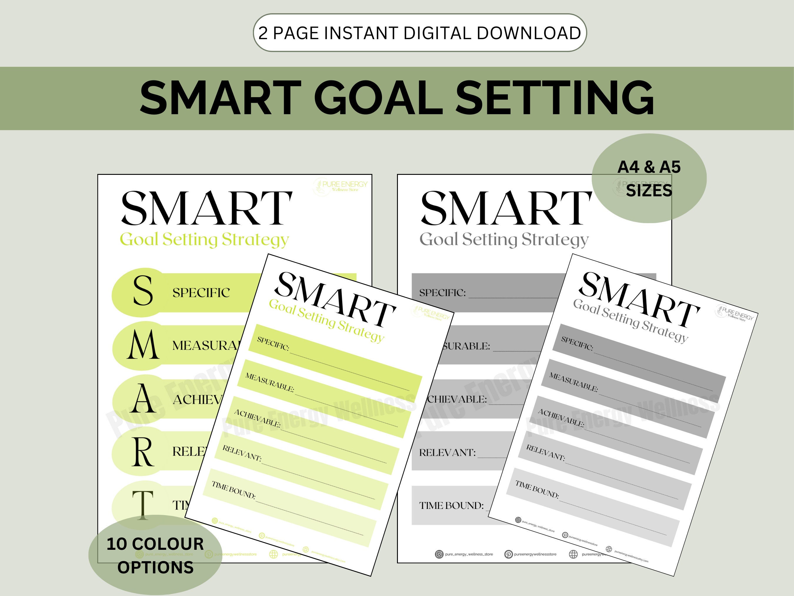 SMART Goal Setting SMART Goal Planner SMART Goal Tracker Smart Goal ...