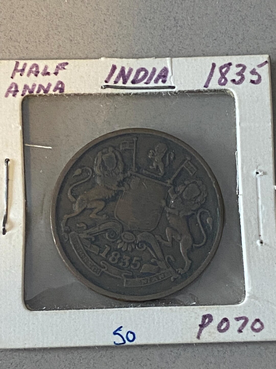 World Coins - India - British 1835 East India Company Half Anna Coin ...