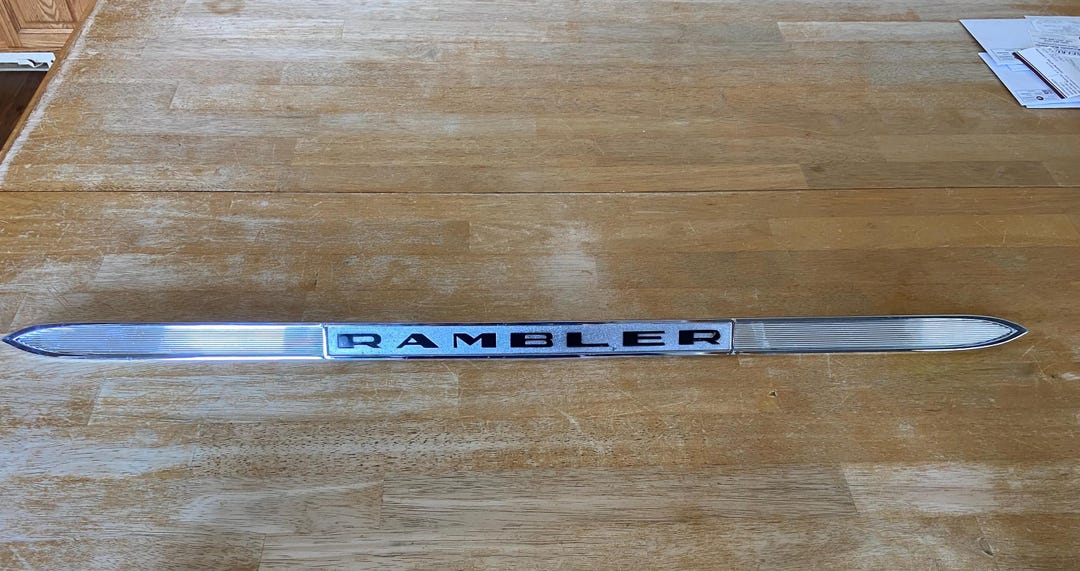 Vintage 1963 64 65 65 AMC Rambler Wagon Tailgate Emblem OEM Part No ...