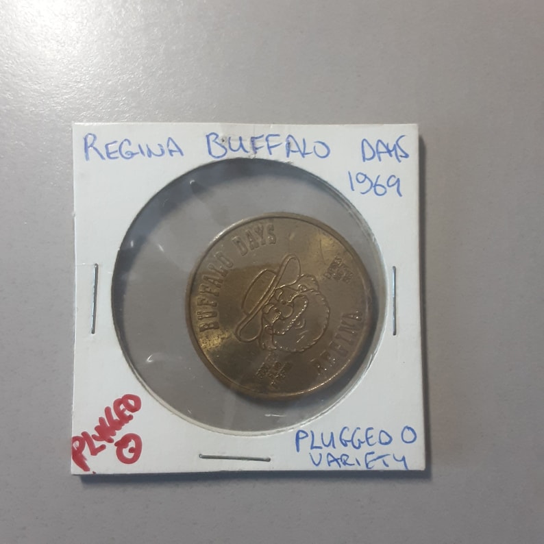 VINTAGE 1969 Regina Buffalo Days Buffalo Buck Token Coin Plugged 0 ...