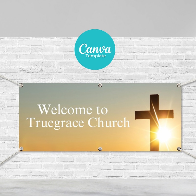 Church Banner Template - Etsy