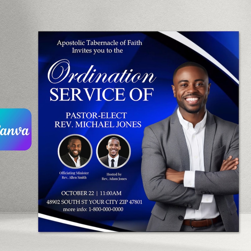 Ordination Service Flyer - Etsy