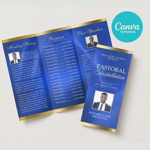 Pastoral Installation Program Trifold Brochure Template - Etsy