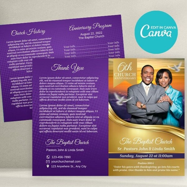 Ushers Anniversary Program - Etsy