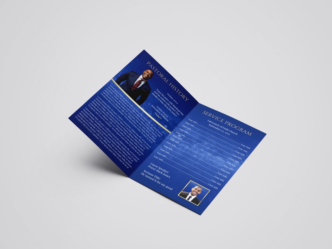 Pastor Appreciation Program, Pastor Appreciation Brochure, Church ...