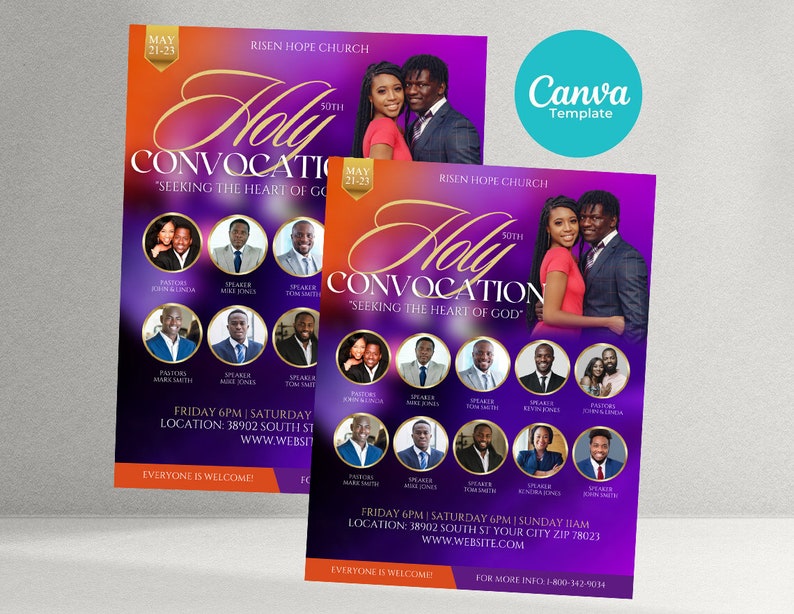 Holy Convocation Church Flyer, Church Flyer - Etsy
