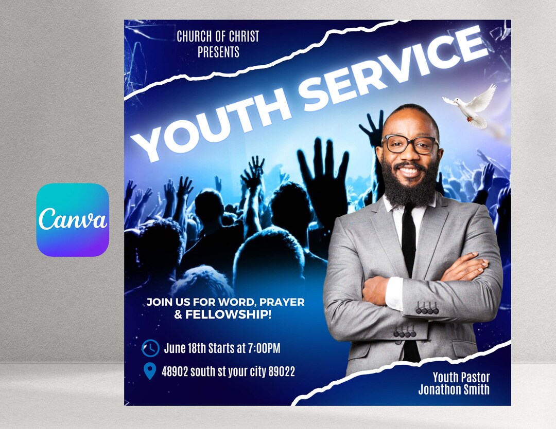 Church Youth Flyer, Church Flyer - Etsy