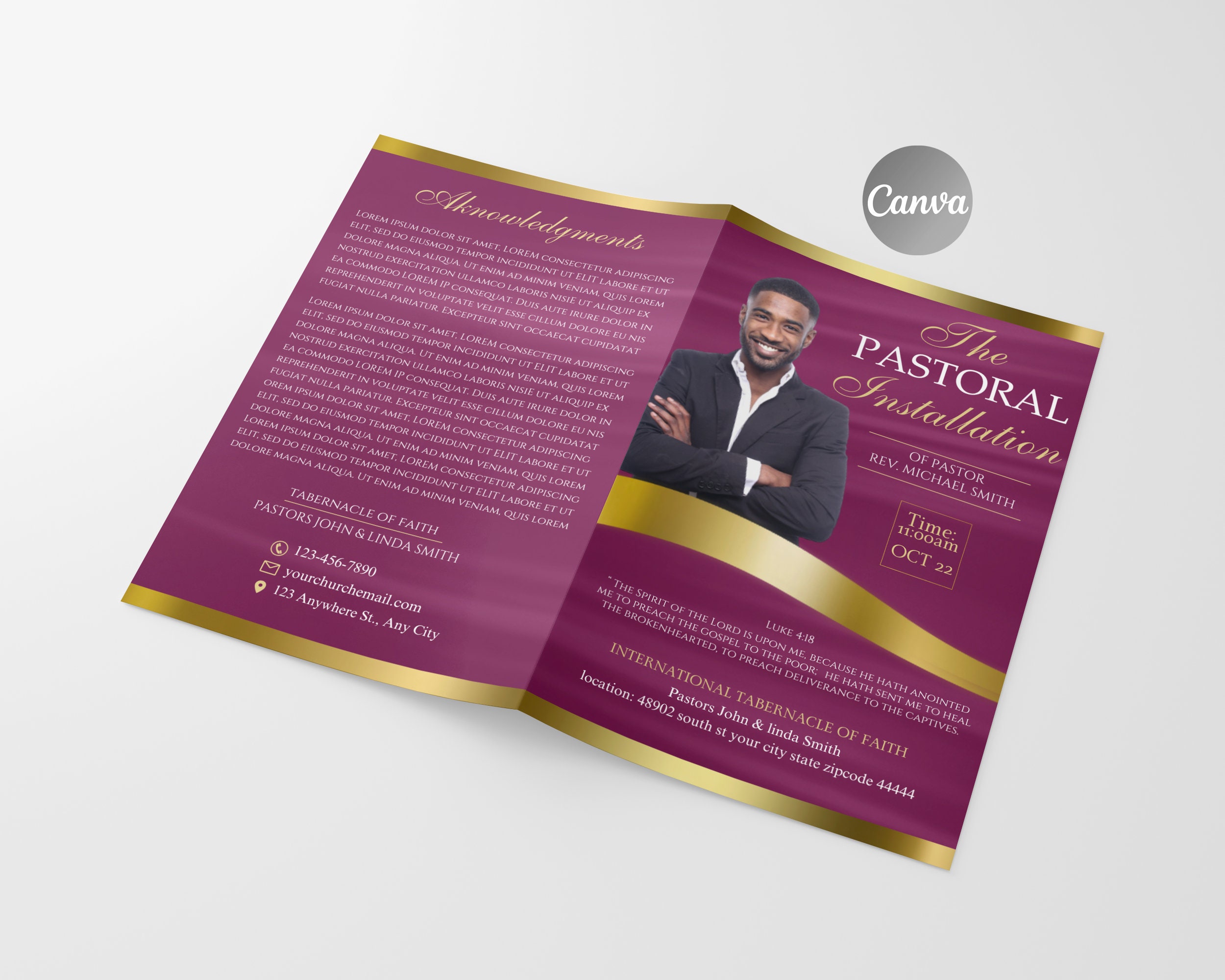 Pastoral Installation Service Brochure, Pastoral Installation Service ...