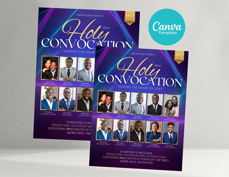 Holy Convocation Church Flyer, Church Flyer - Etsy