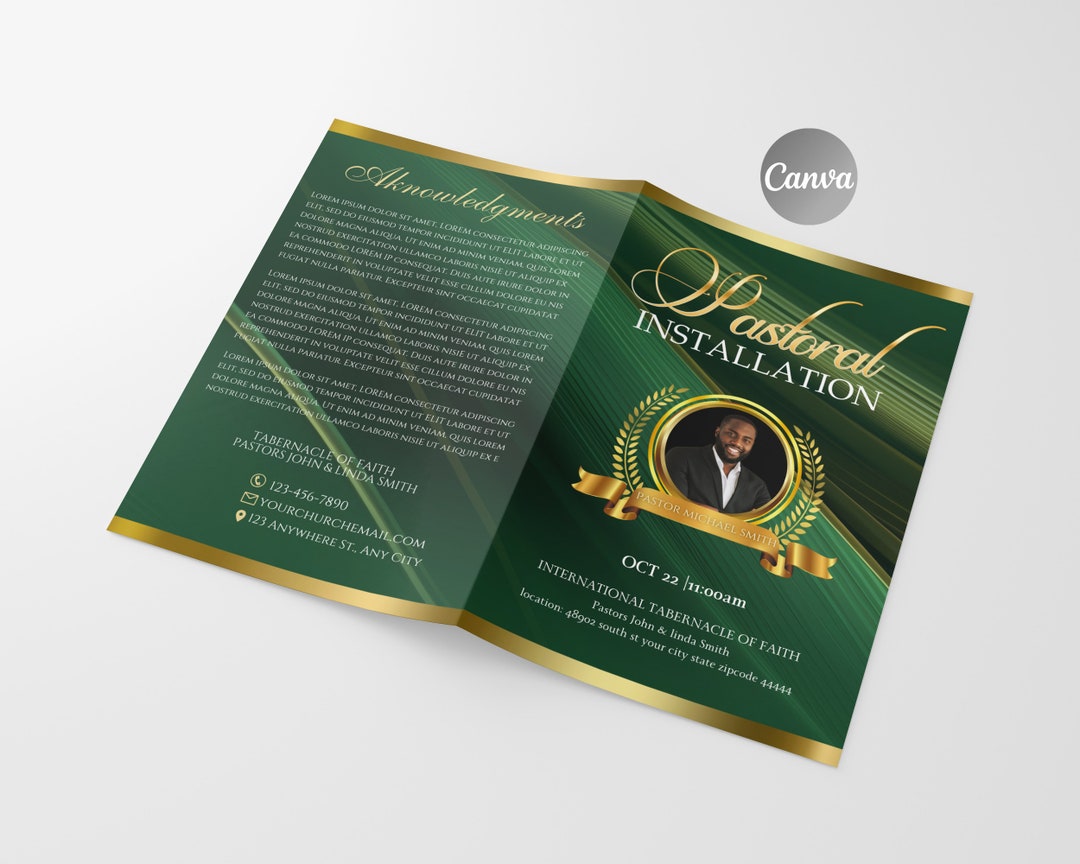 Pastoral Installation Service Brochure, Pastoral Installation Service ...