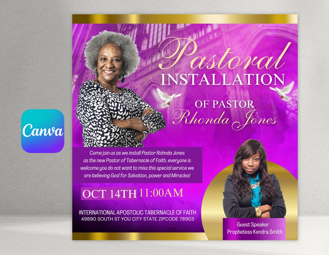 Womens Pastoral Installation Flyer, Womens Church Flyer, Church Flyer ...