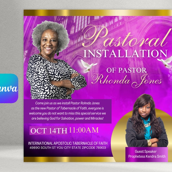 Pastoral Installation Flyer - Etsy