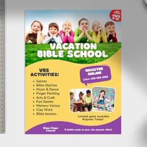 Vacation Bible School Flyer, VBS Flyer, Church Flyer - Etsy