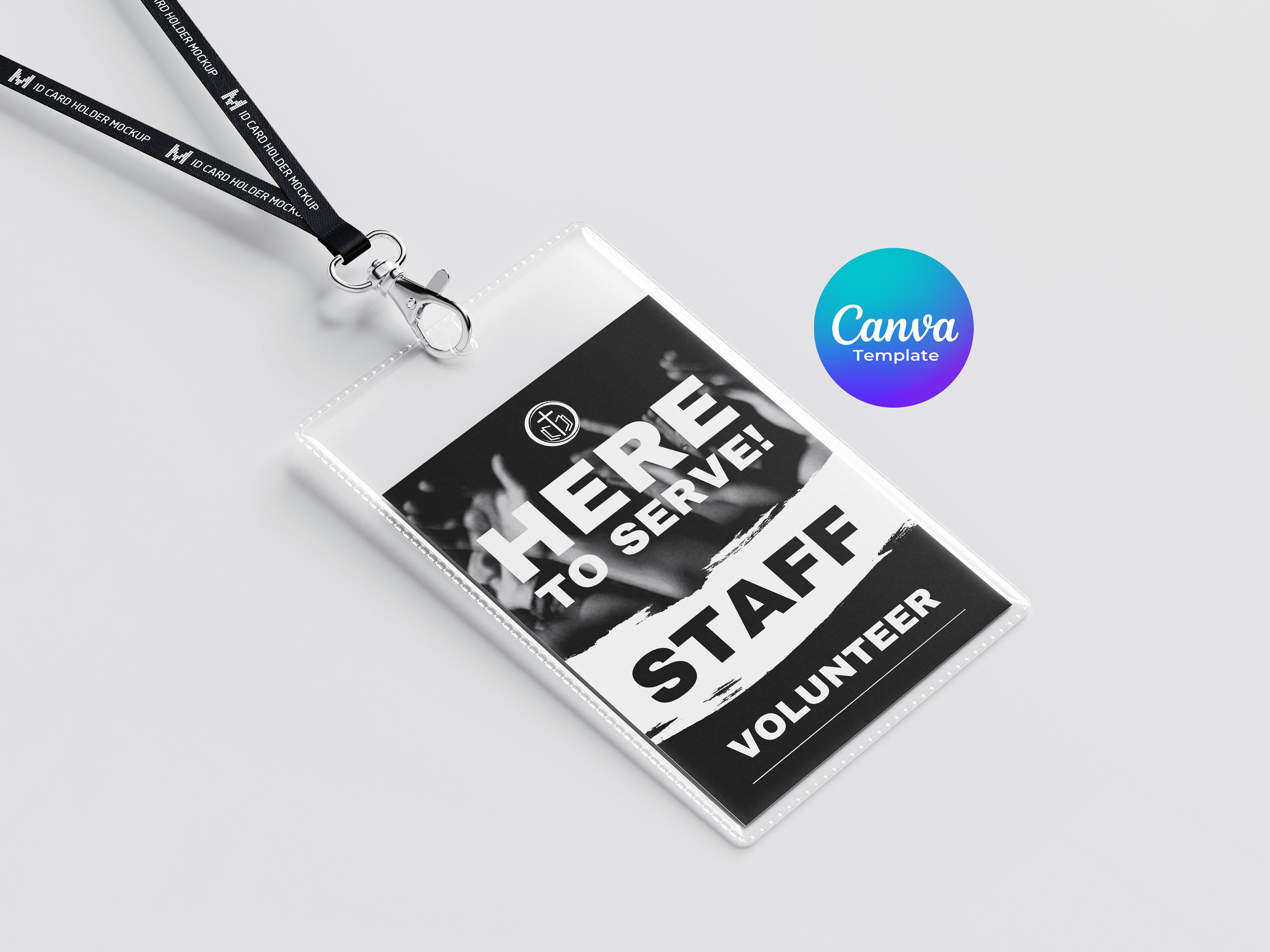 Church Staff Badge, Church Volunteer Badge, Church Badge Template - Etsy