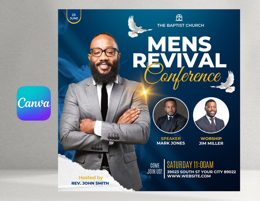 Mens Church Conference Flyer, Church Flyer - Etsy