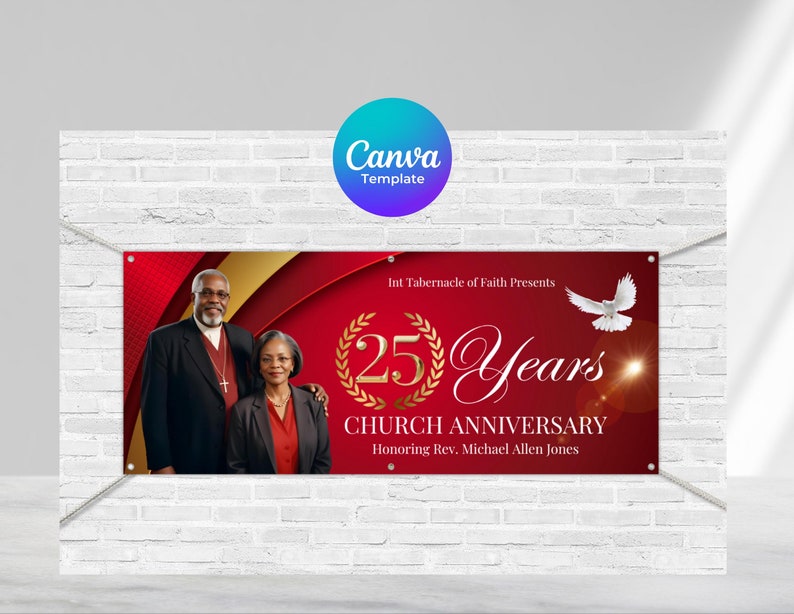 Church Anniversary Banner Template, Church Banner Template, Pastoral ...