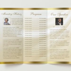 Pastoral Installation Program Trifold Brochure Template - Etsy