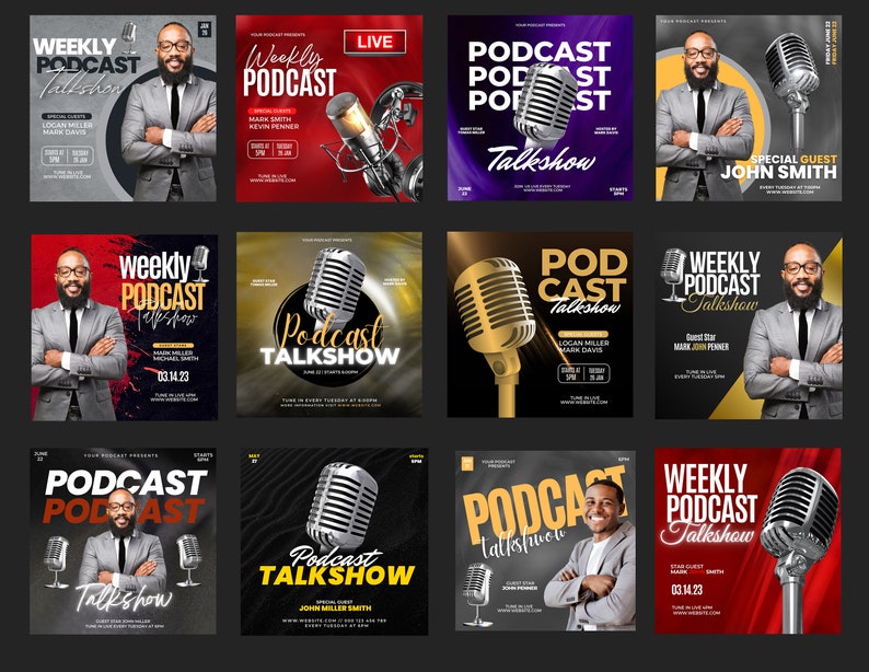 Podcast Flyer Bundle 20 Podcast Flyers - Etsy