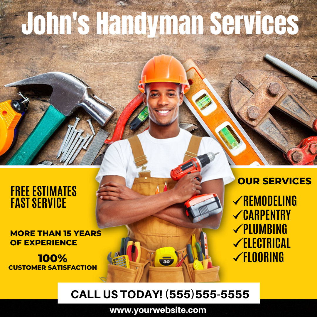 Handyman Flyer - Etsy