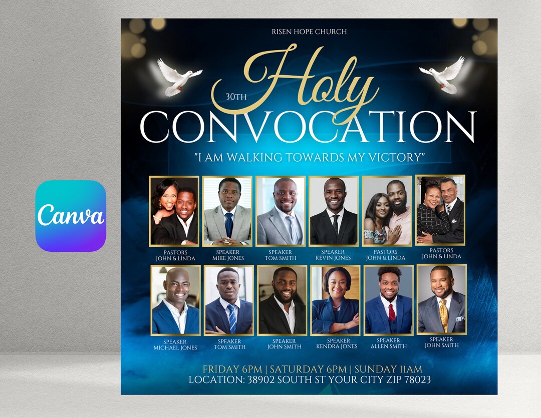 Holy Convocation Church Flyer, Church Flyer - Etsy