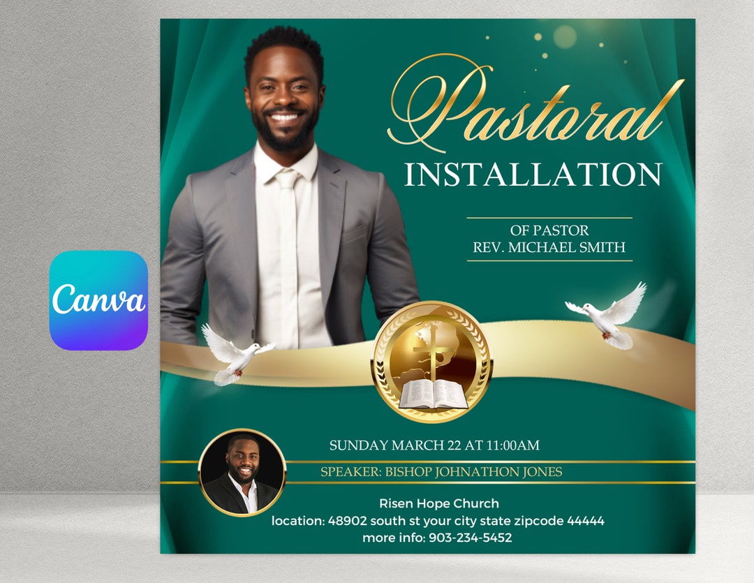 Pastoral Installation Church Flyer, Church Flyer - Etsy