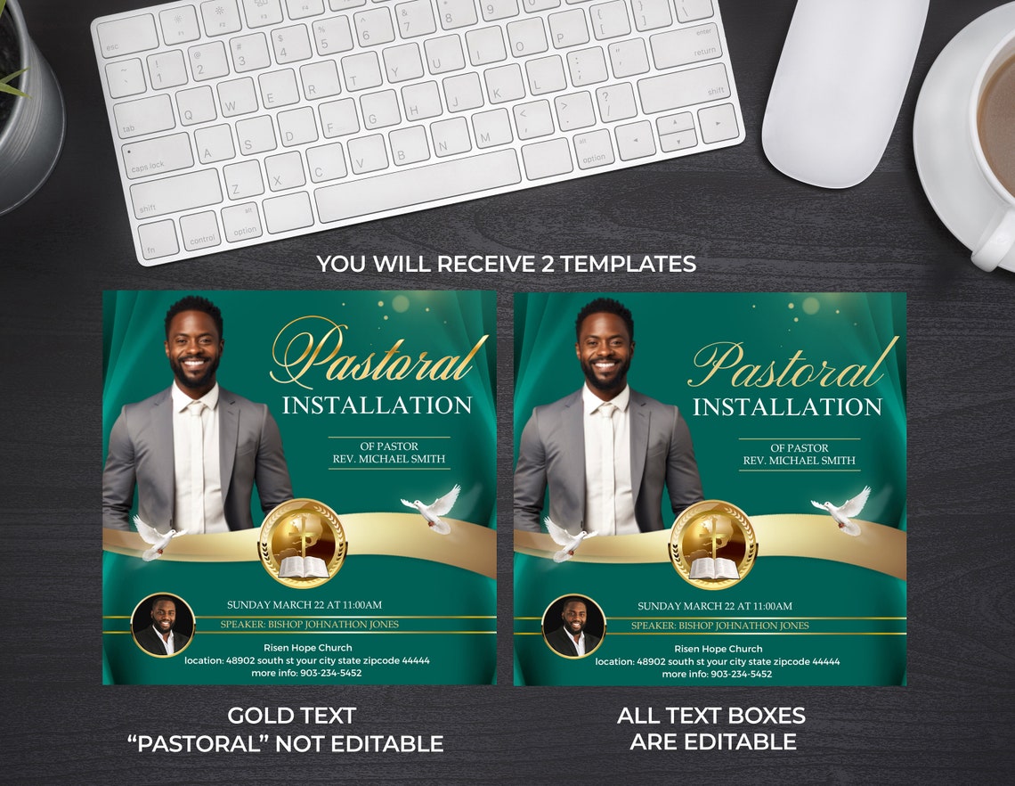 Pastoral Installation Church Flyer, Church Flyer - Etsy