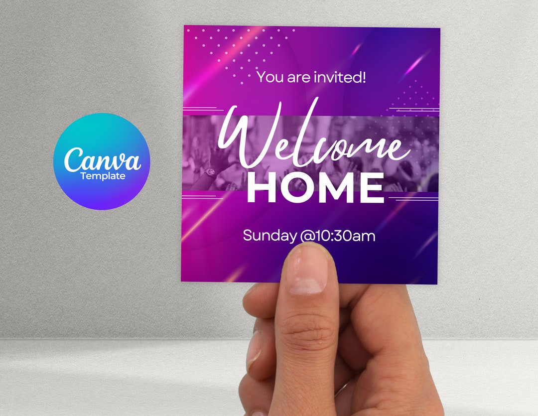 Church Invite Card Template - Etsy