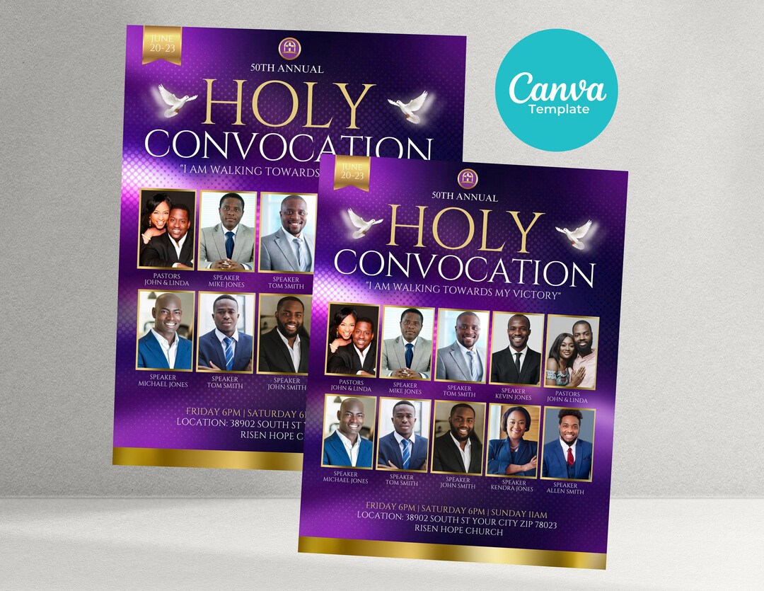 Holy Convocation Church Flyer, Church Flyer - Etsy