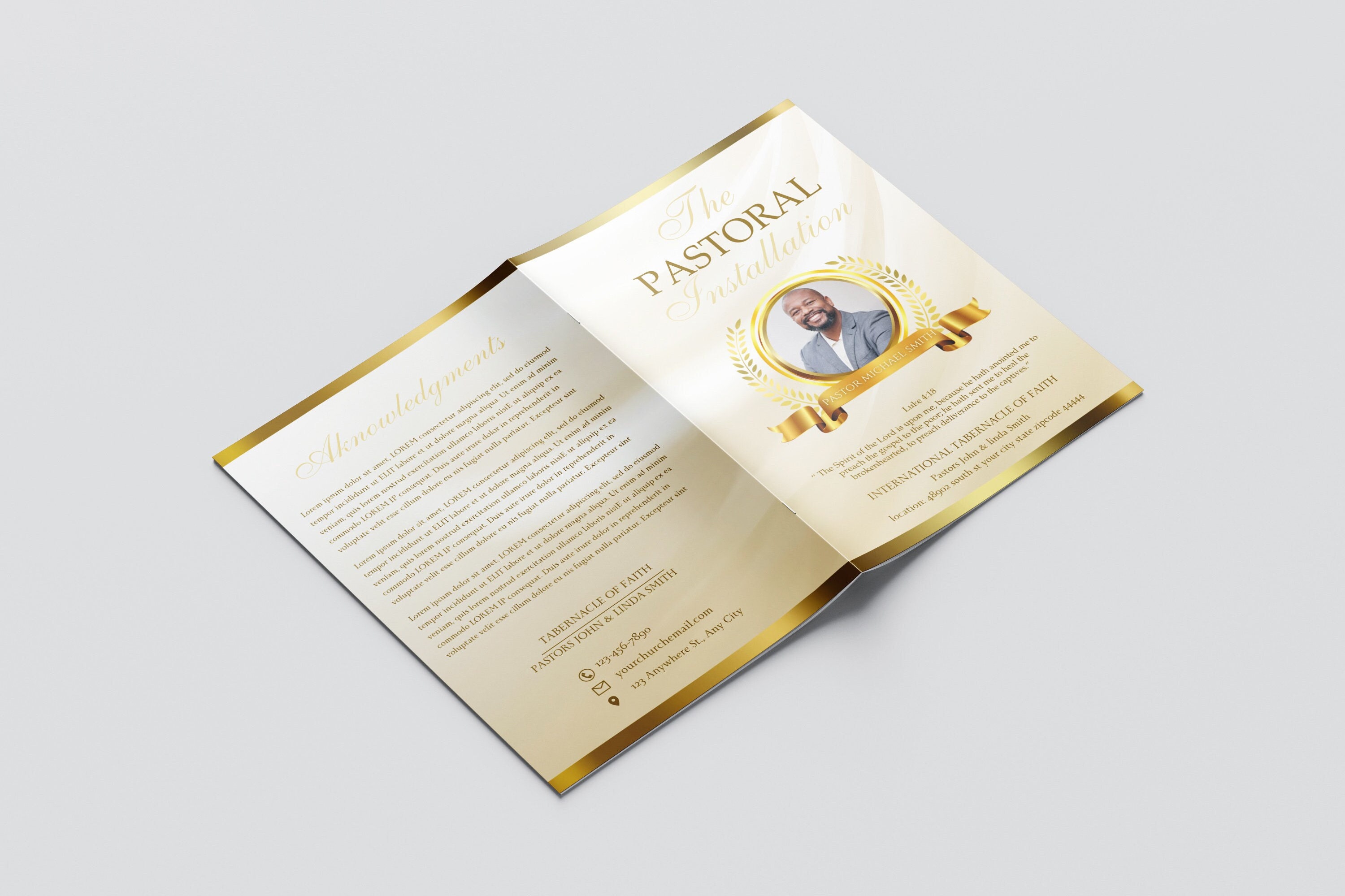 Pastoral Installation Service Brochure, Pastoral Installation Service ...