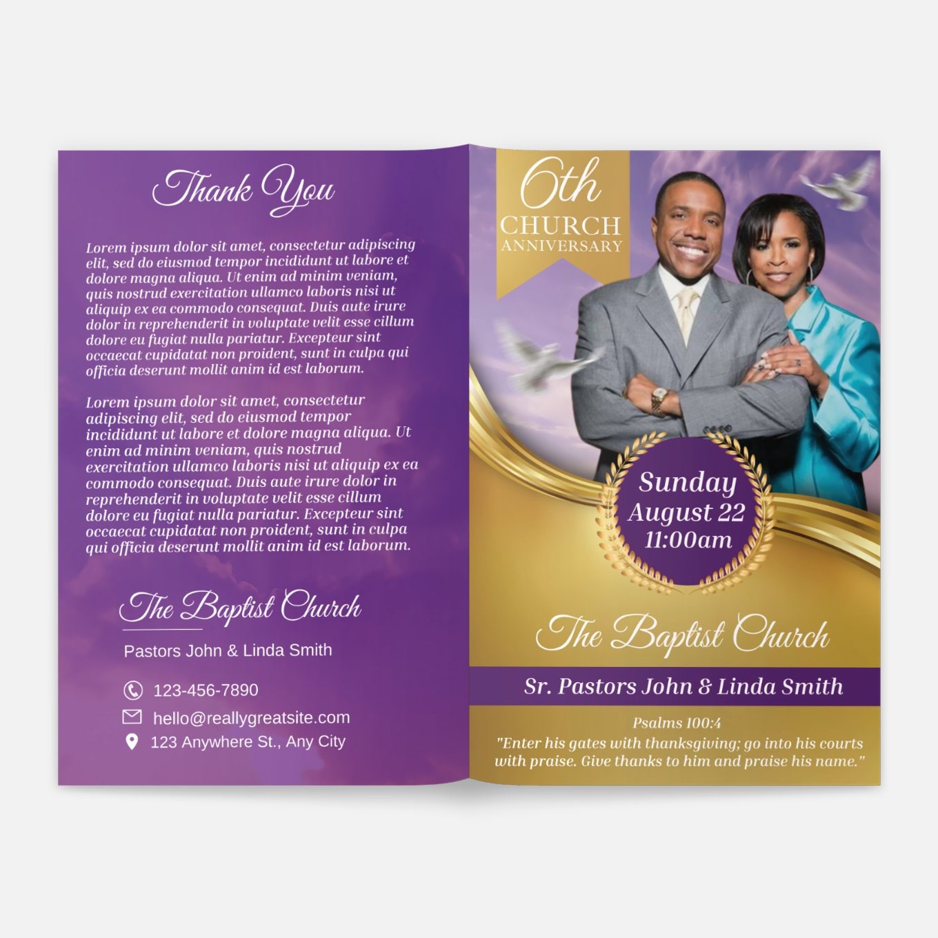 DIY Church Anniversary Program Template - Etsy