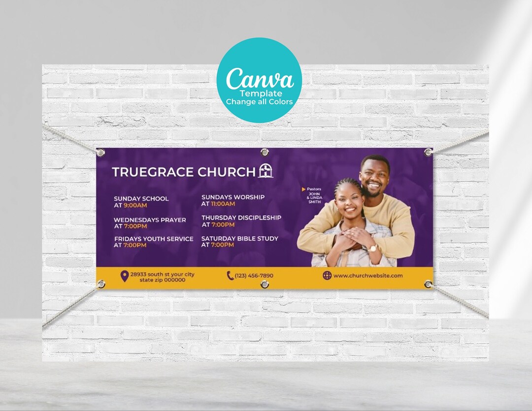 Church Banner Template - Etsy
