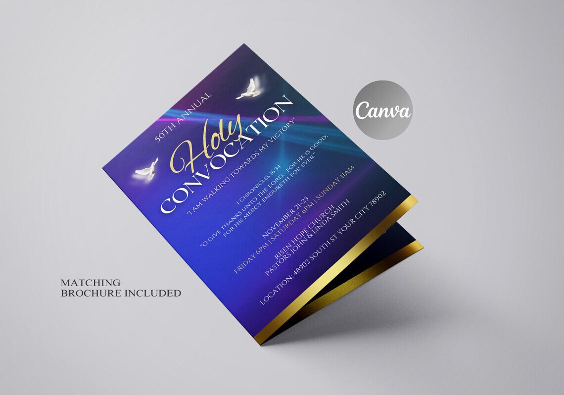 Holy Convocation Church Flyer, Church Flyer - Etsy