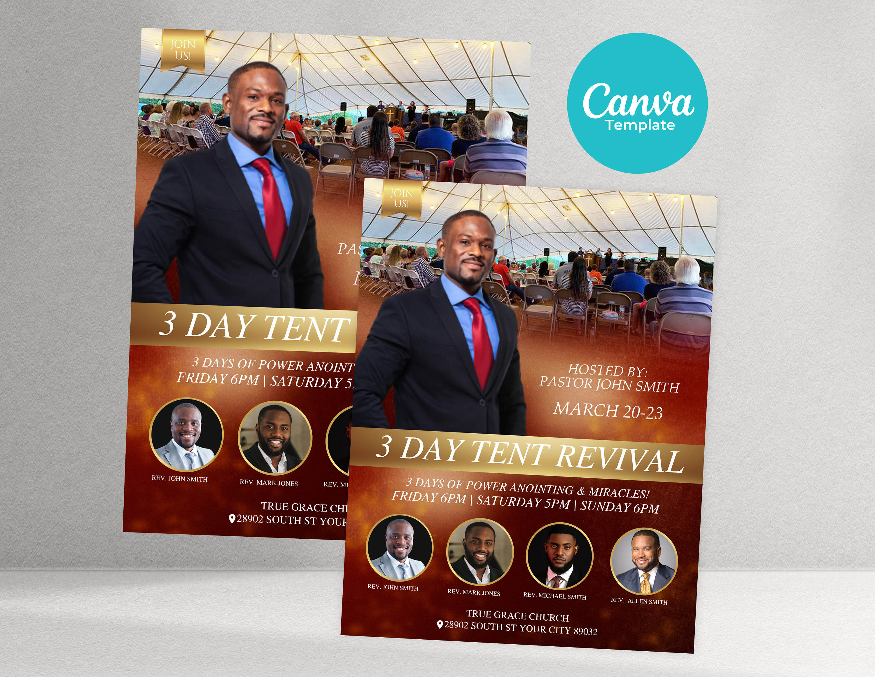 Church Tent Revival Flyer, Church Flyer - Etsy