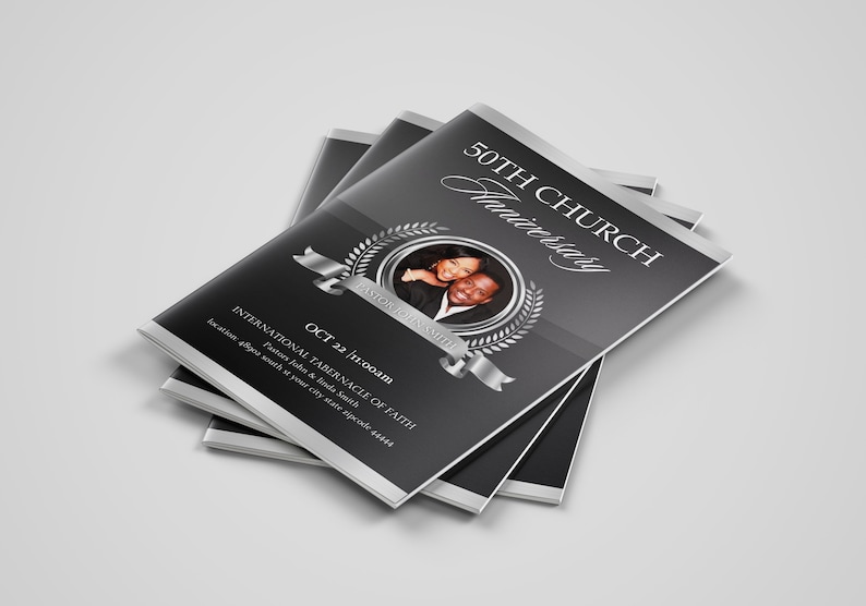 DIY Church Anniversary Program Template - Etsy