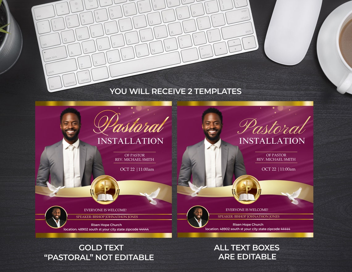 Pastoral Installation Church Flyer, Church Flyer - Etsy