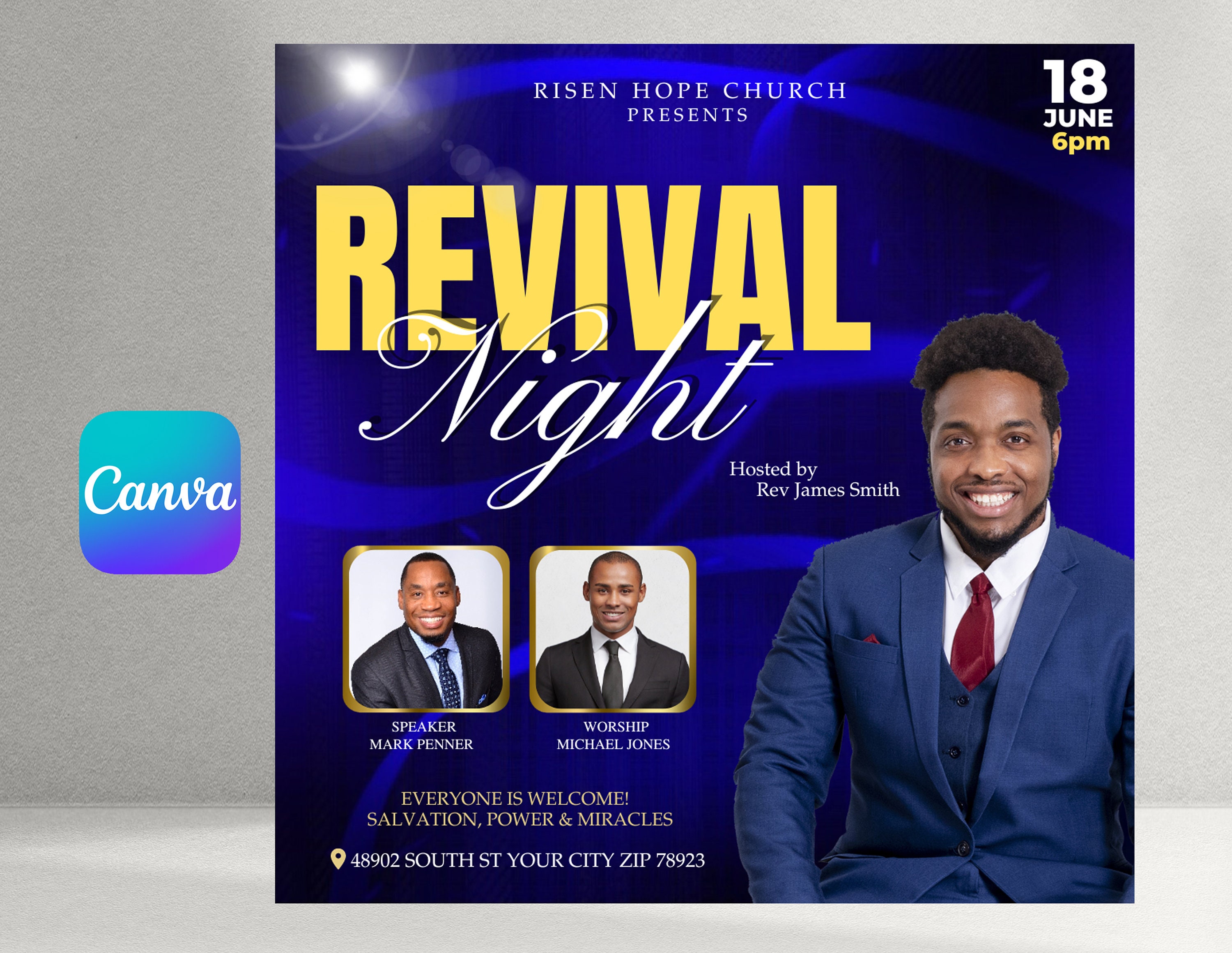 Church Flyer, Church Revival Flyer - Etsy