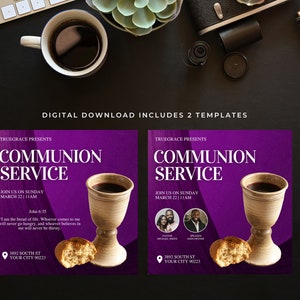 Communion Service Flyer, Church Flyer - Etsy