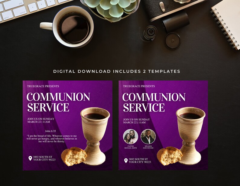 Communion Service Flyer, Church Flyer - Etsy