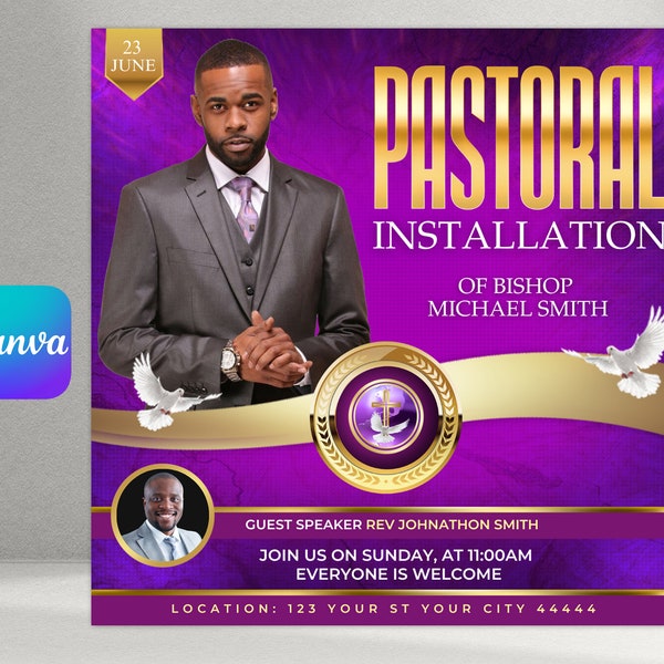 Pastor Installation Flyer - Etsy
