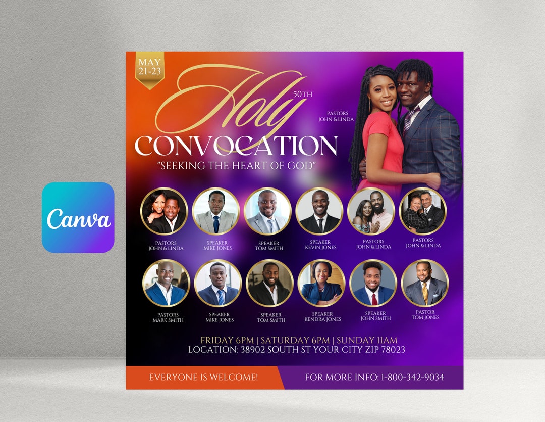 Holy Convocation Church Flyer, Church Flyer - Etsy