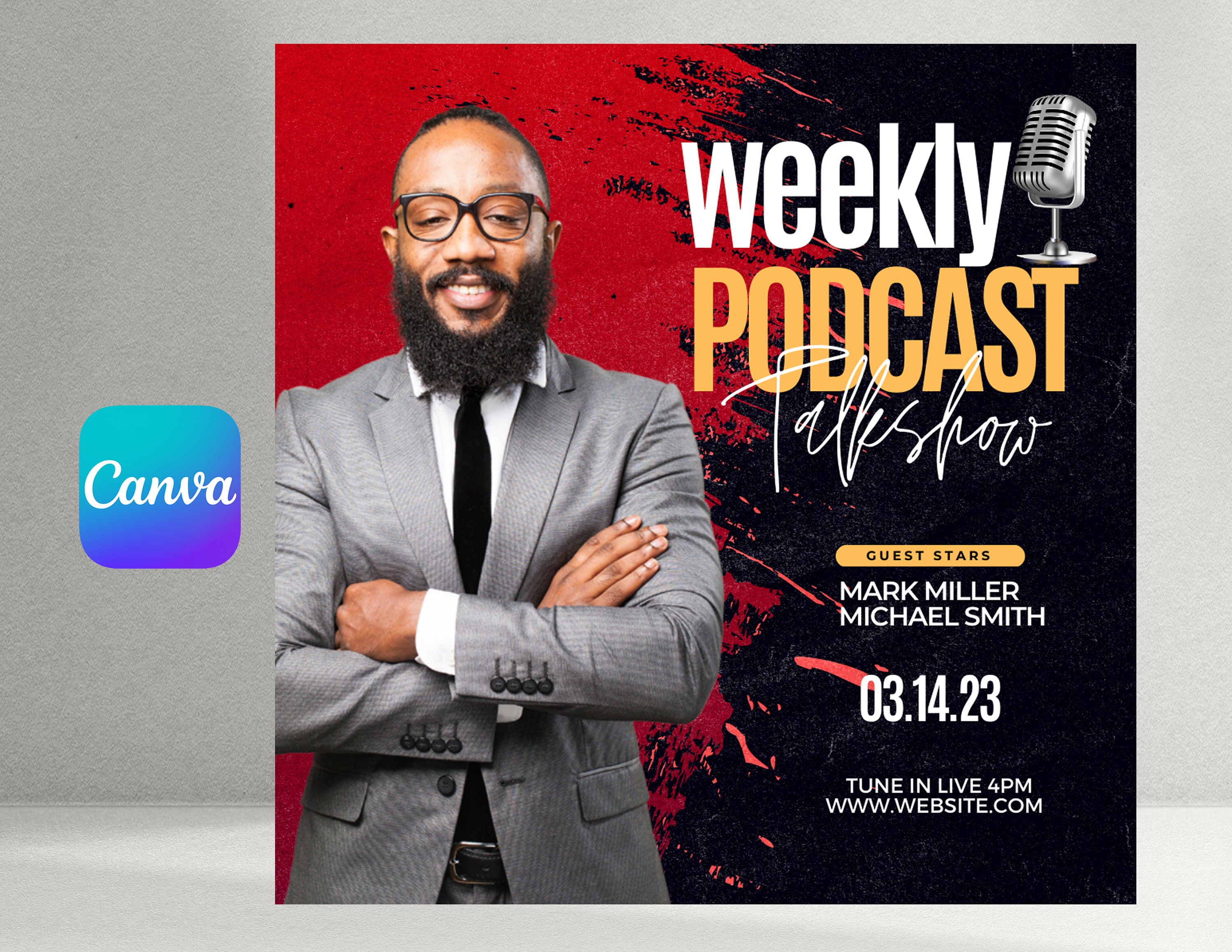 Podcast Flyer Template - Etsy