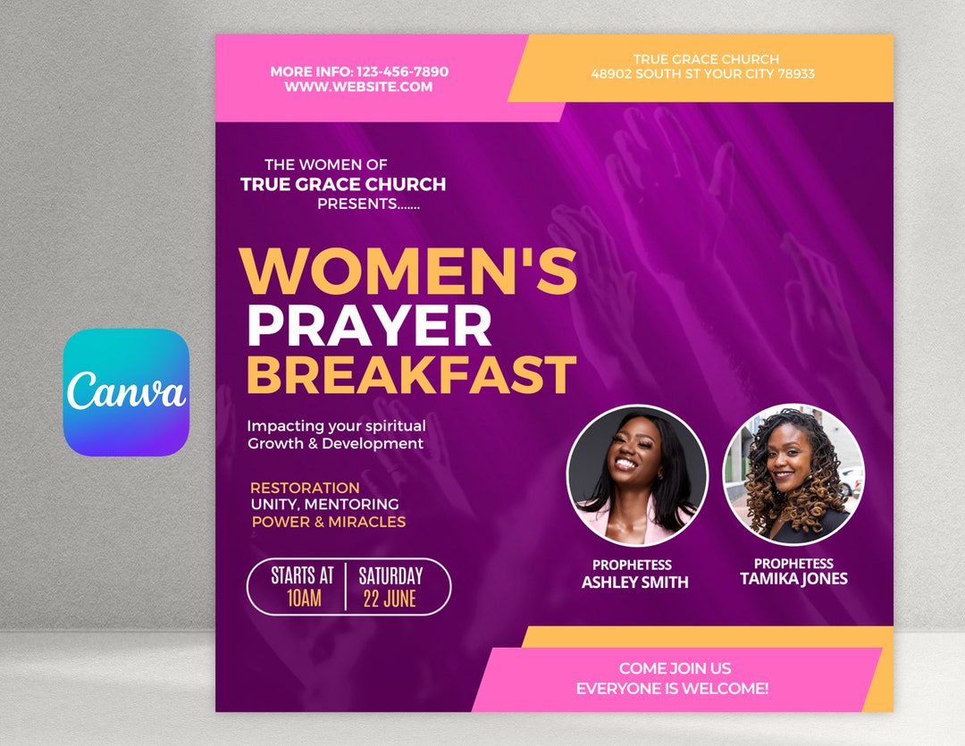 Women s Prayer Breakfast Church Flyer Download Now Etsy women-s-prayer-breakfast-church-flyer-download-now-etsy