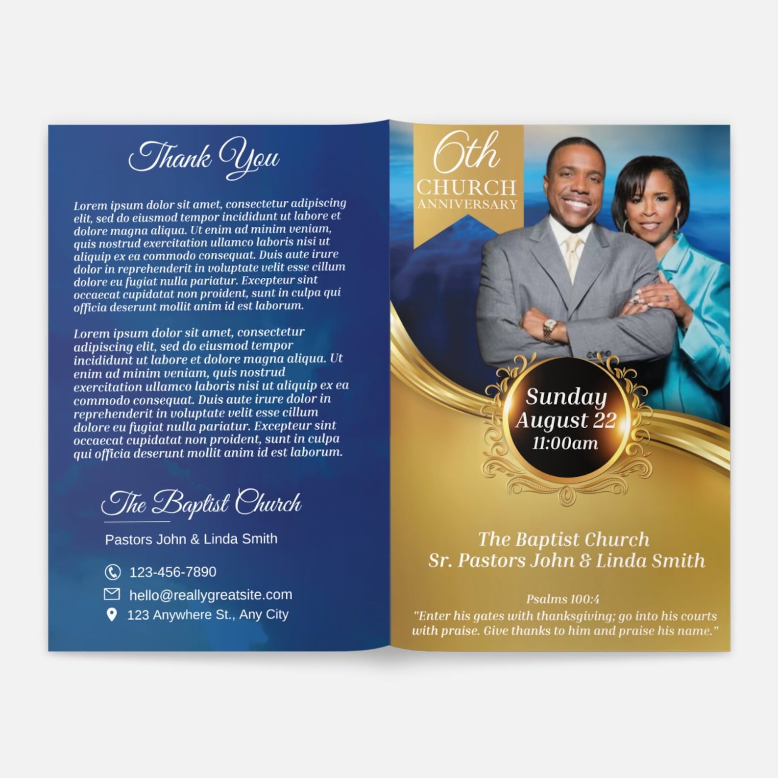 DIY Church Anniversary Program Template - Etsy