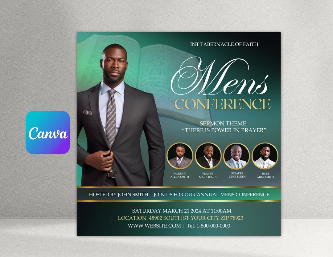 Mens Church Conference, Church Flyer - Etsy