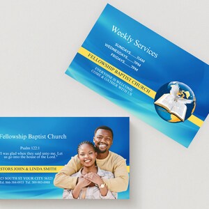 Church Business Card Template - Etsy