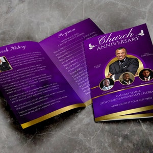 DIY Church Anniversary Program Template - Etsy